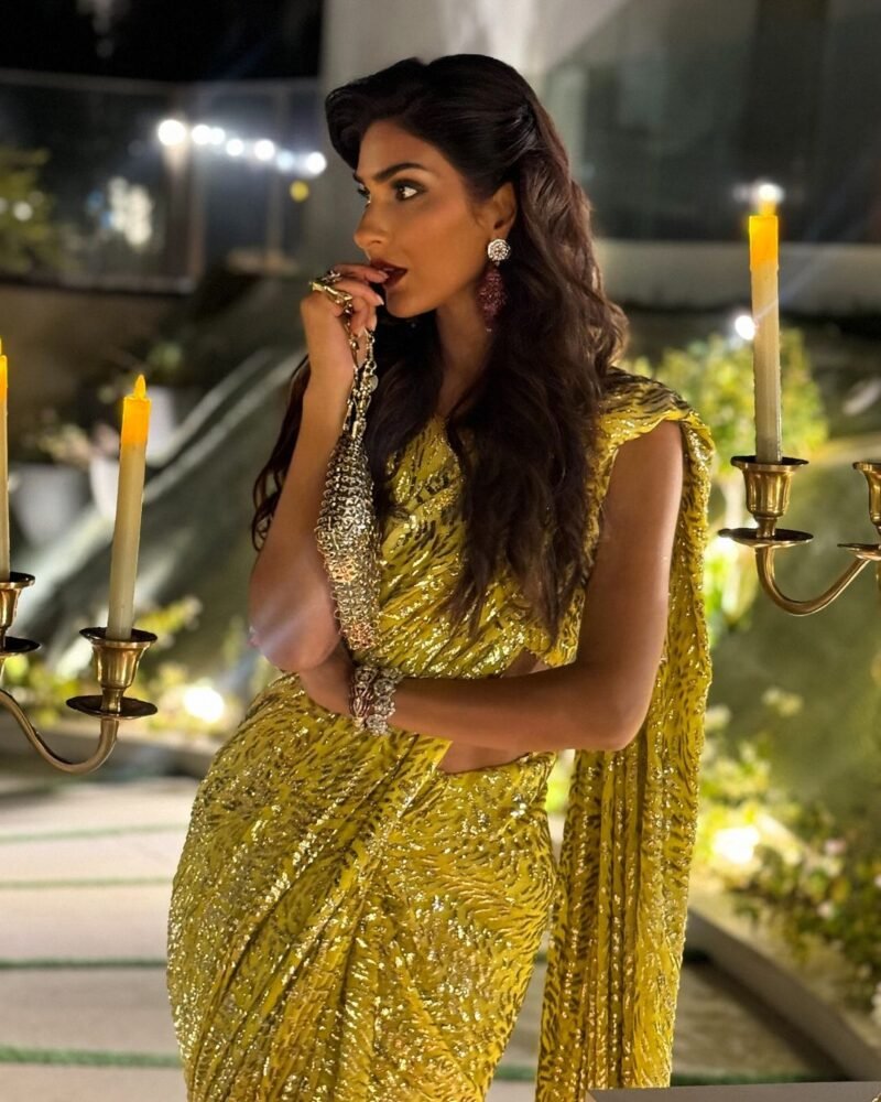 Kiran Malik Dazzles in a Striking Yellow Saree by Muse Luxe